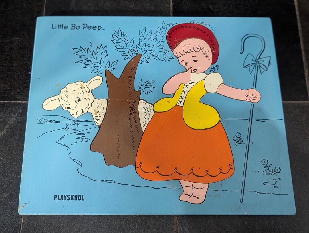 Rare Little Bo Peep PLAYSKOOL Wooden Puzzle - Etsy