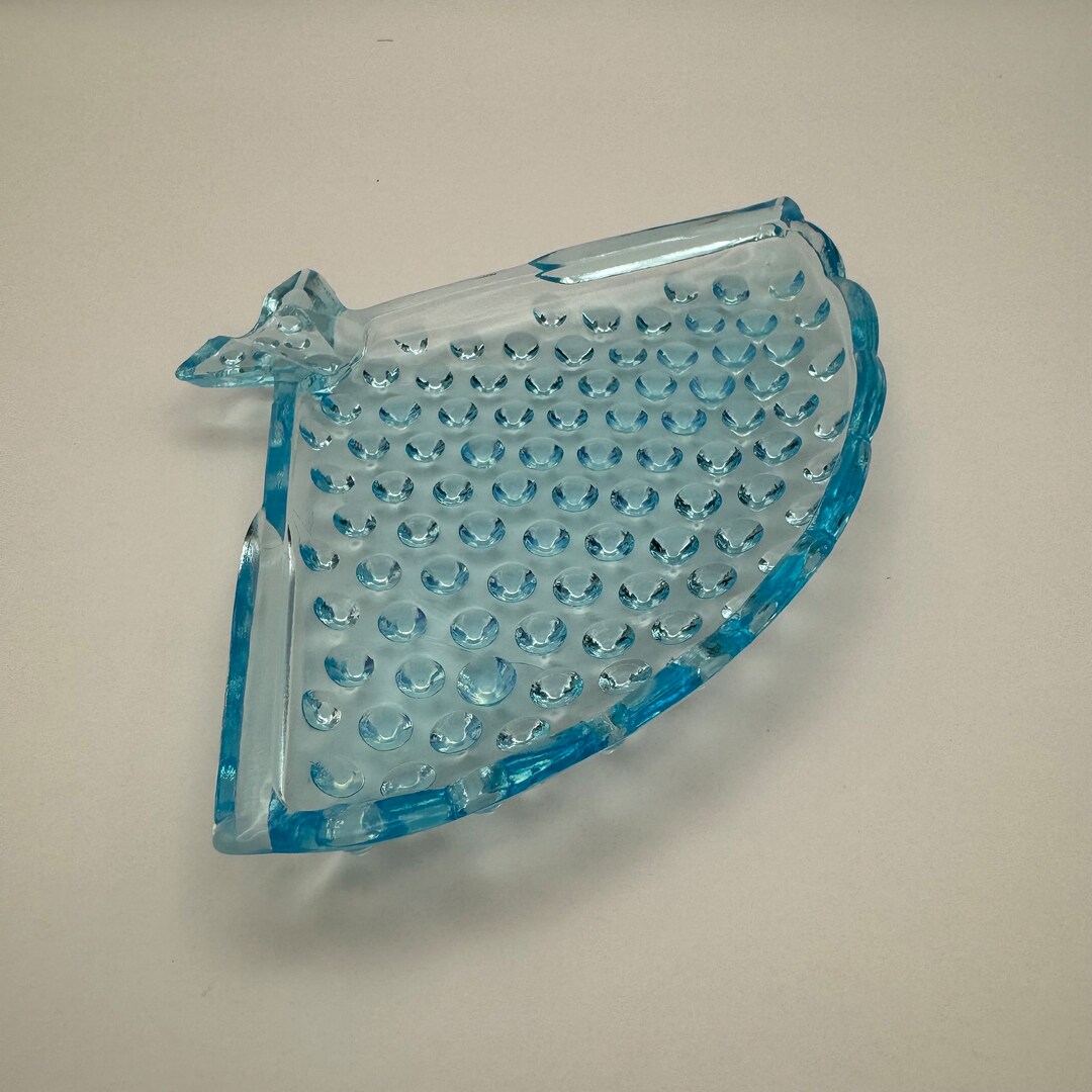 Fenton Blue Opalescent Hobnail Fan Ashtray - Etsy
