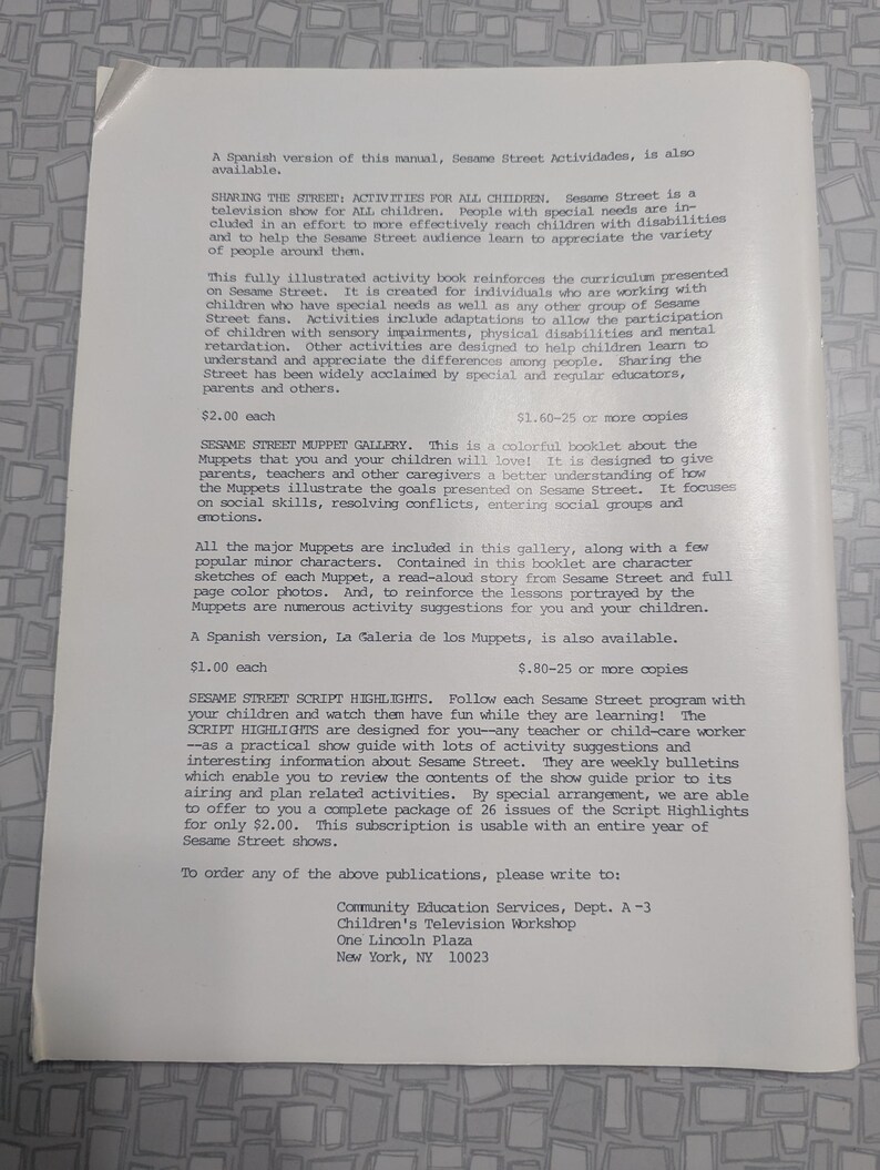 Rare 1979 Sesame Street Activities Book: Collectible Curriculum - Etsy