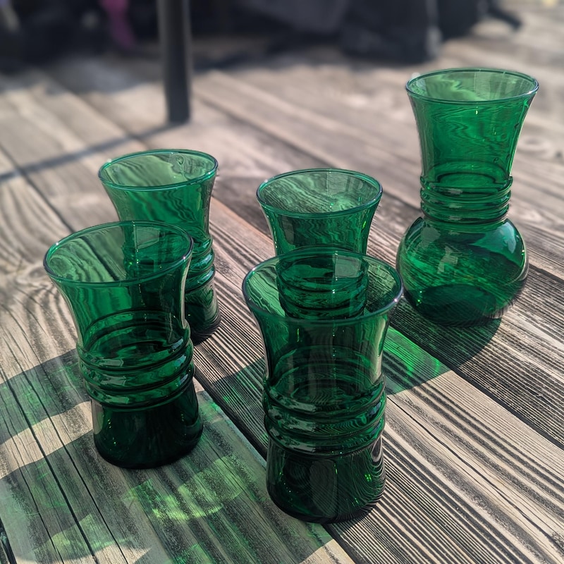 Green Glassware - Etsy