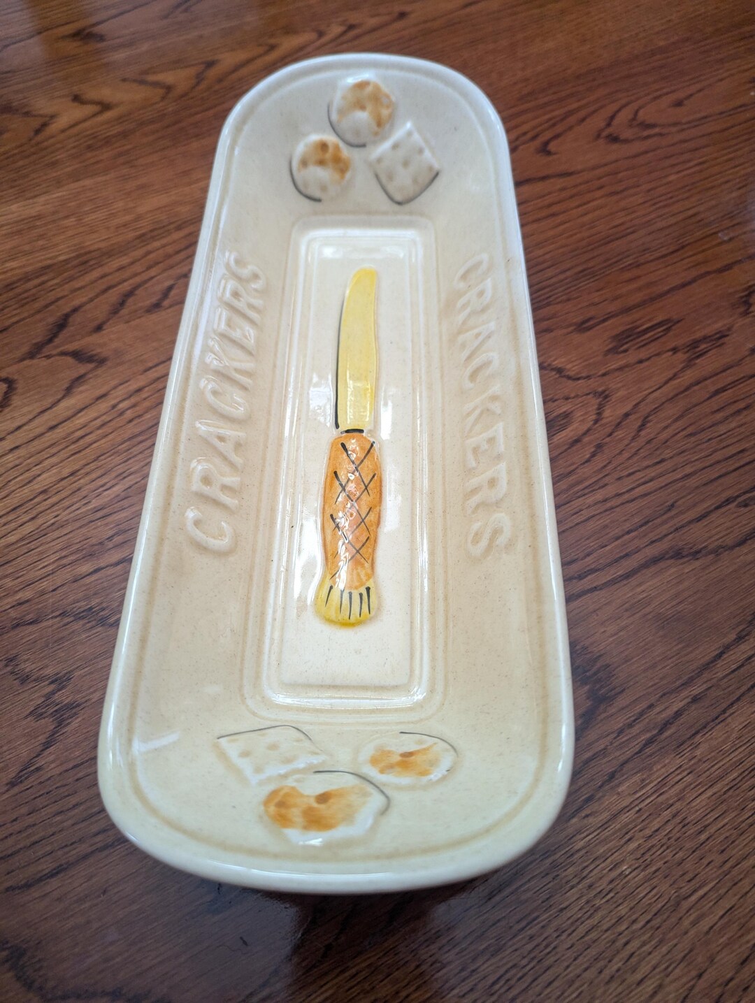 Mid-century Cracker Plate Platter Serving Dish Autumn Gold 1969 Vintage ...