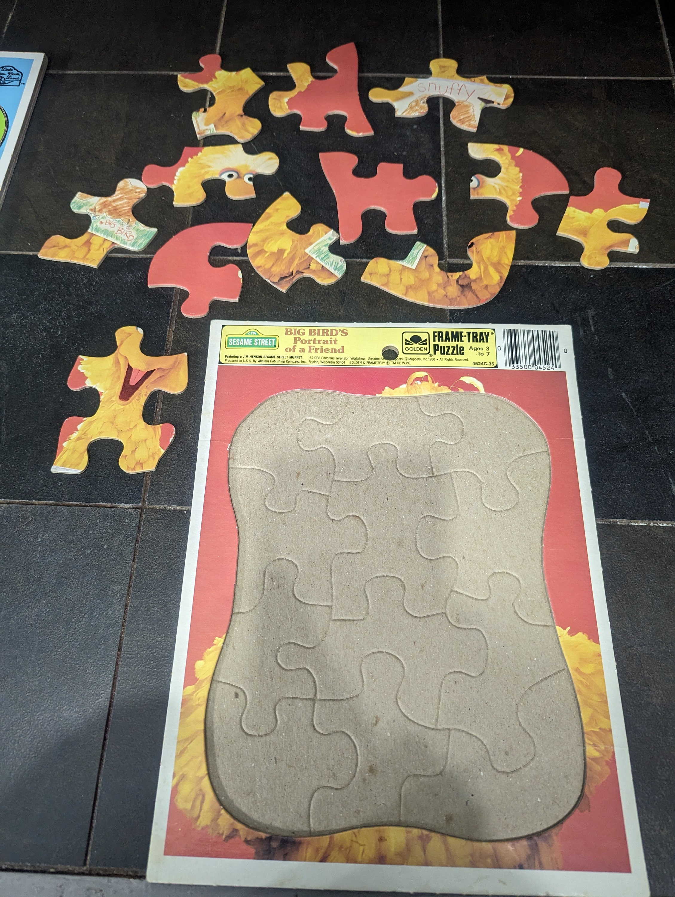 Sesame Street Big Bird Frame Tray Puzzle 1986 - Etsy
