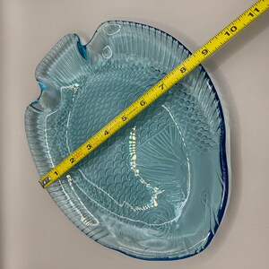 Ice Blue Glass Fish Serving Dish/plate - 10.75" X 8.5" - Etsy