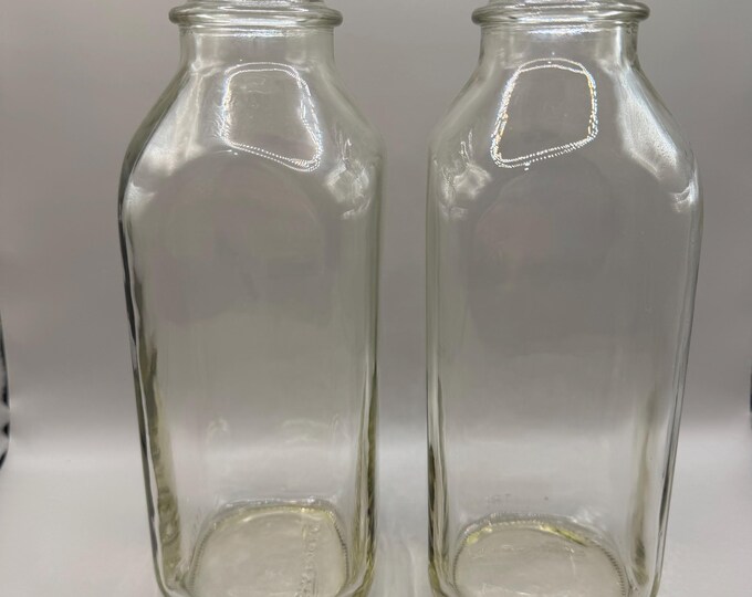 Stanpac Glass Milk Bottles Set of 2 - Etsy