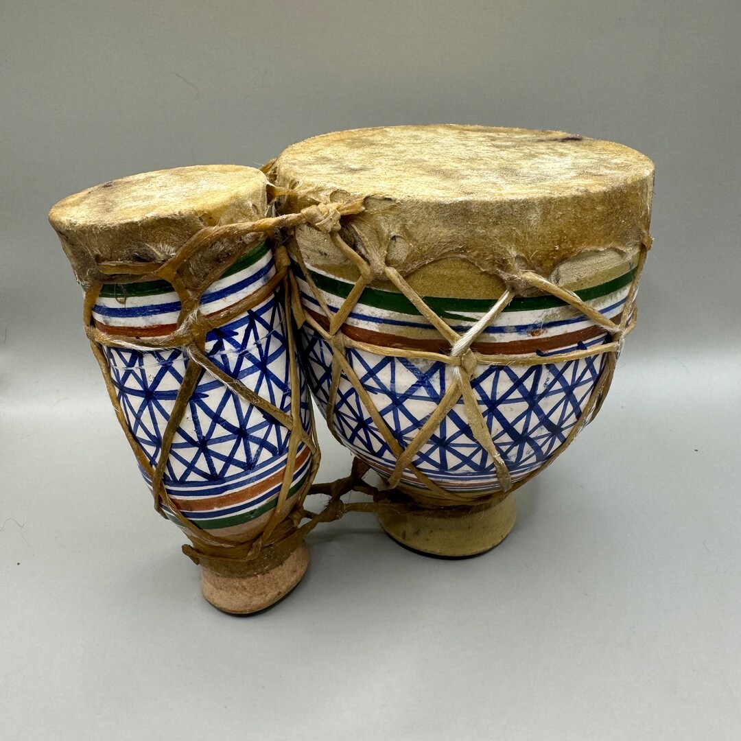 Mini Ceramic and Leather Naqqara - Etsy