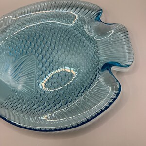 Ice Blue Glass Fish Serving Dish/plate - 10.75" X 8.5" - Etsy