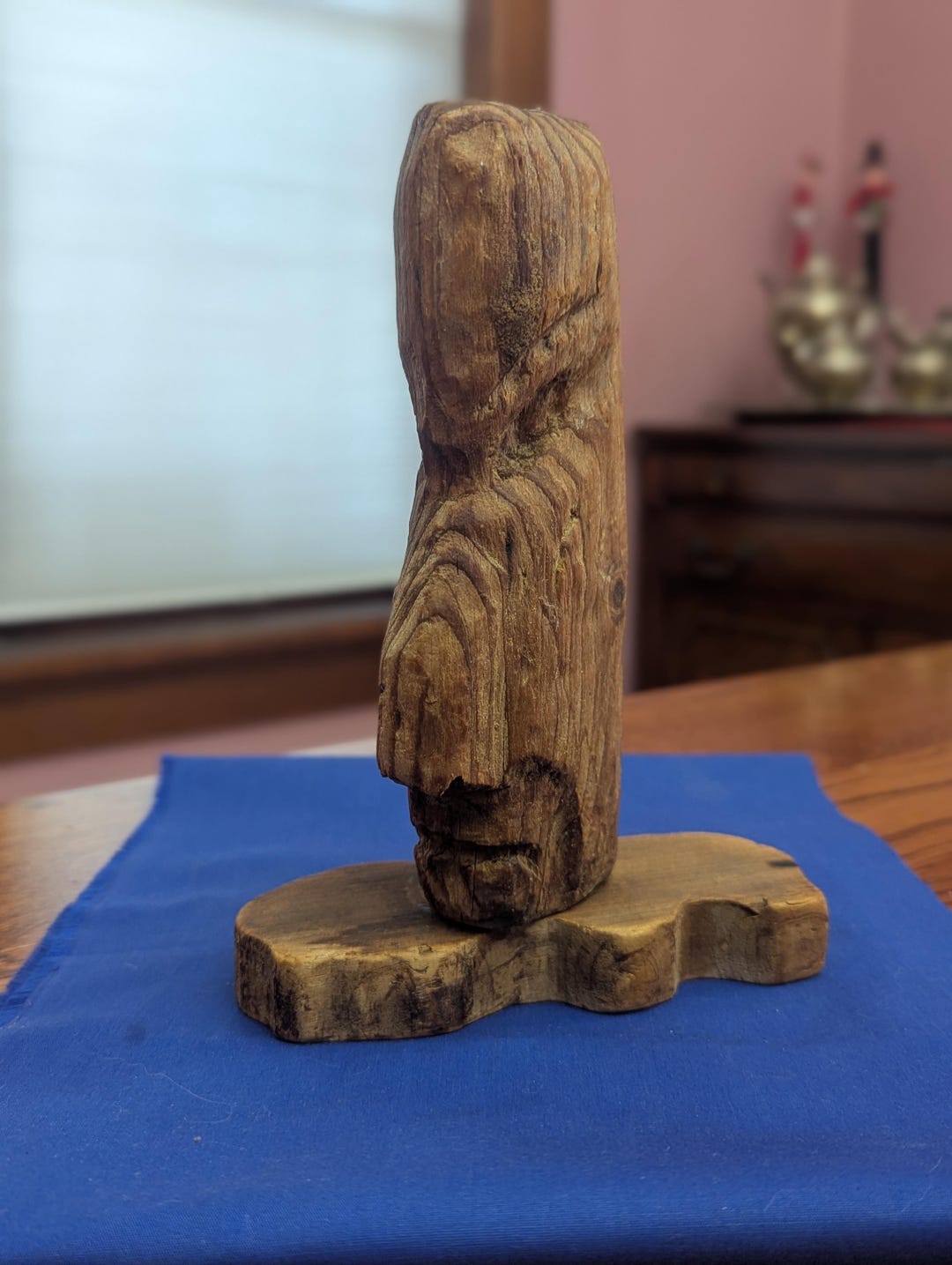 Hand Carved Primitive Wooden Face Carving Sculpture Folk Art - Etsy