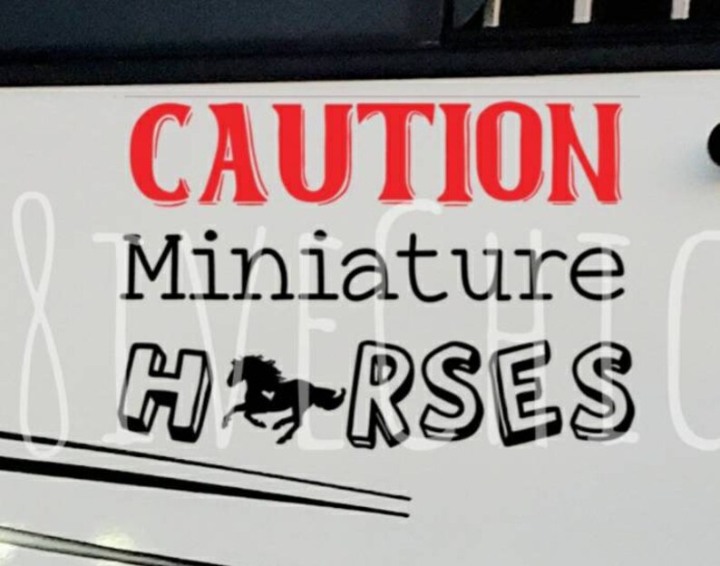 CAUTION Miniature Horses VINYL DECAL Sticker for Diy Sign - Etsy