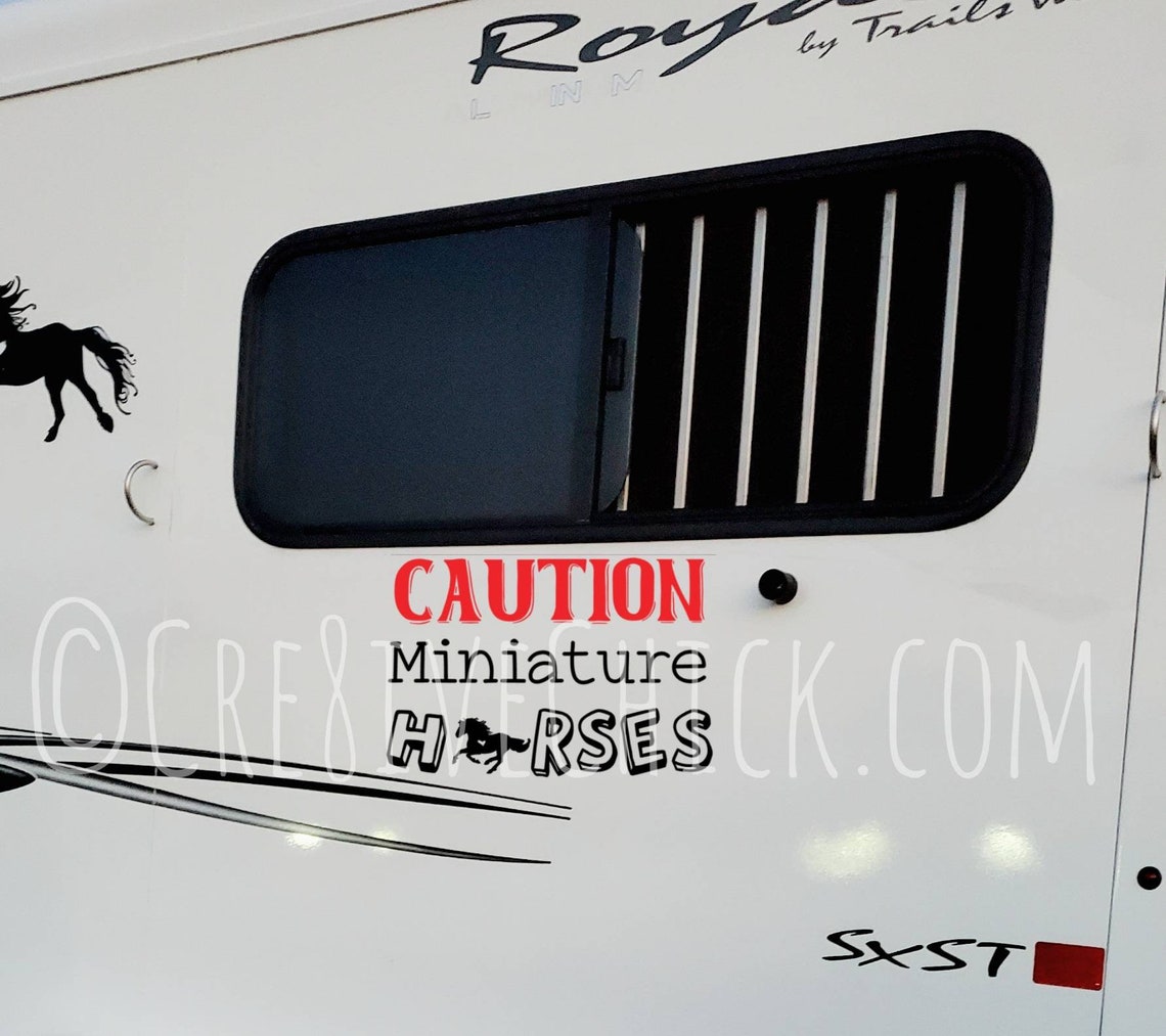 CAUTION Miniature Horses VINYL DECAL Sticker for Diy Sign - Etsy