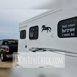 Tell Your HORSE I Said Hi! ~ VINYL DECAL Sticker Funny Bumper Horse ...