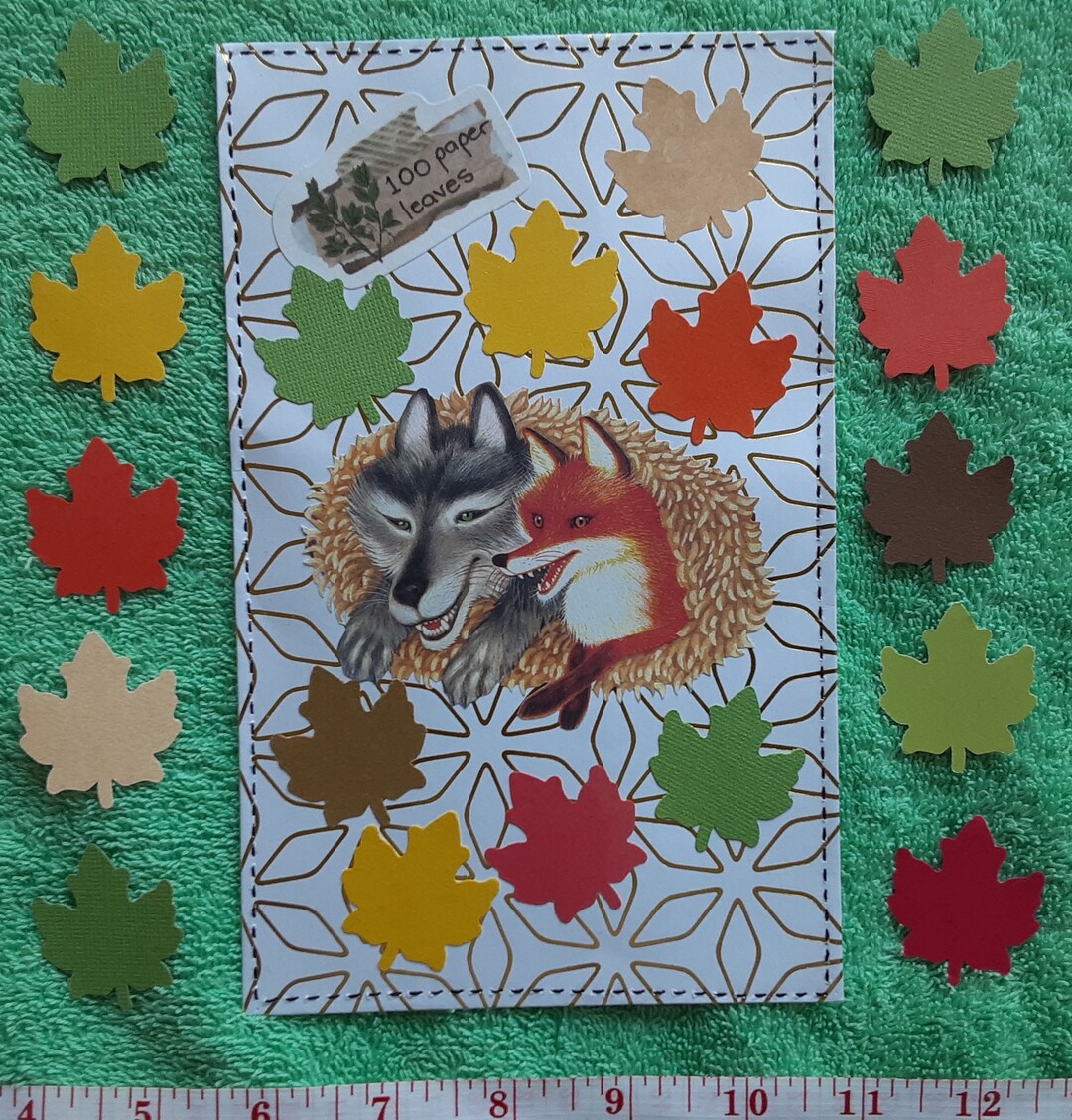 100 Paper Maple Leaves Punch Outs Die Cuts Decorations Scrapbooking ...