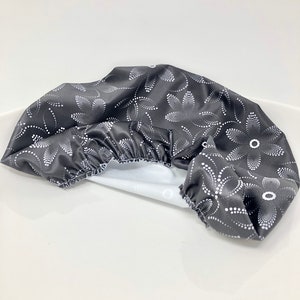 Reusable Extra Large Bowl Cover, Black and White Flowers - Etsy