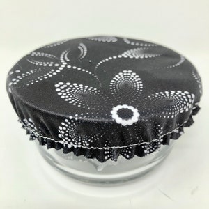 Reusable Bowl Covers Mini Set, Black & White Flowers - Etsy