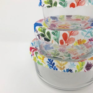 Reusable Bowl Covers Mini Set, Garden Flowers - Etsy