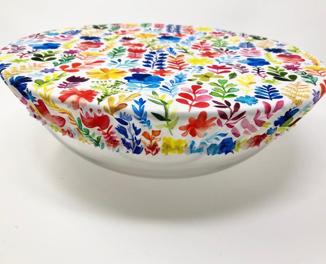 Reusable Extra Large Bowl Cover Garden Flowers | Etsy
