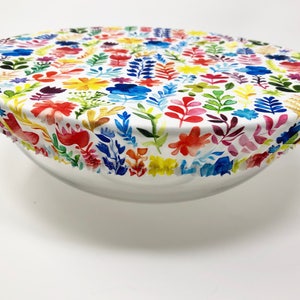Reusable Extra Large Bowl Cover, Garden Flowers - Etsy