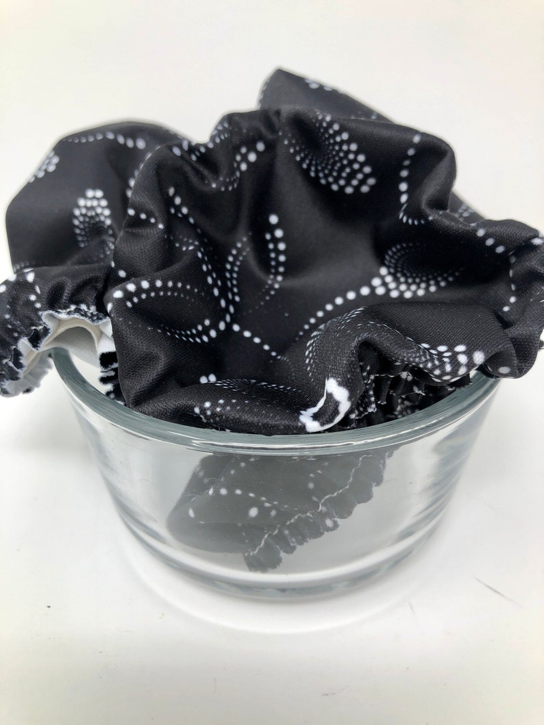 Reusable Bowl Covers Mini Set, Black & White Flowers - Etsy