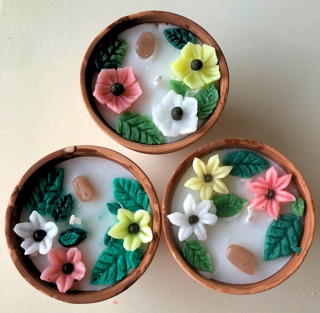 Mini Flower and Pot Candle (set 3) | Spring | Summer - Etsy