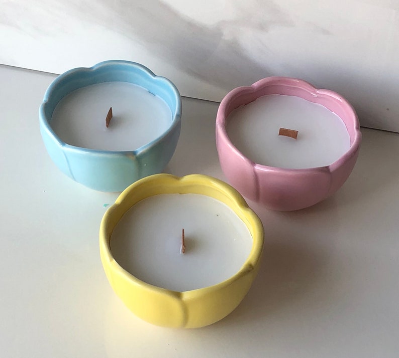 Spring Tulip Candle | Wood Wick | Flower Candle - Etsy