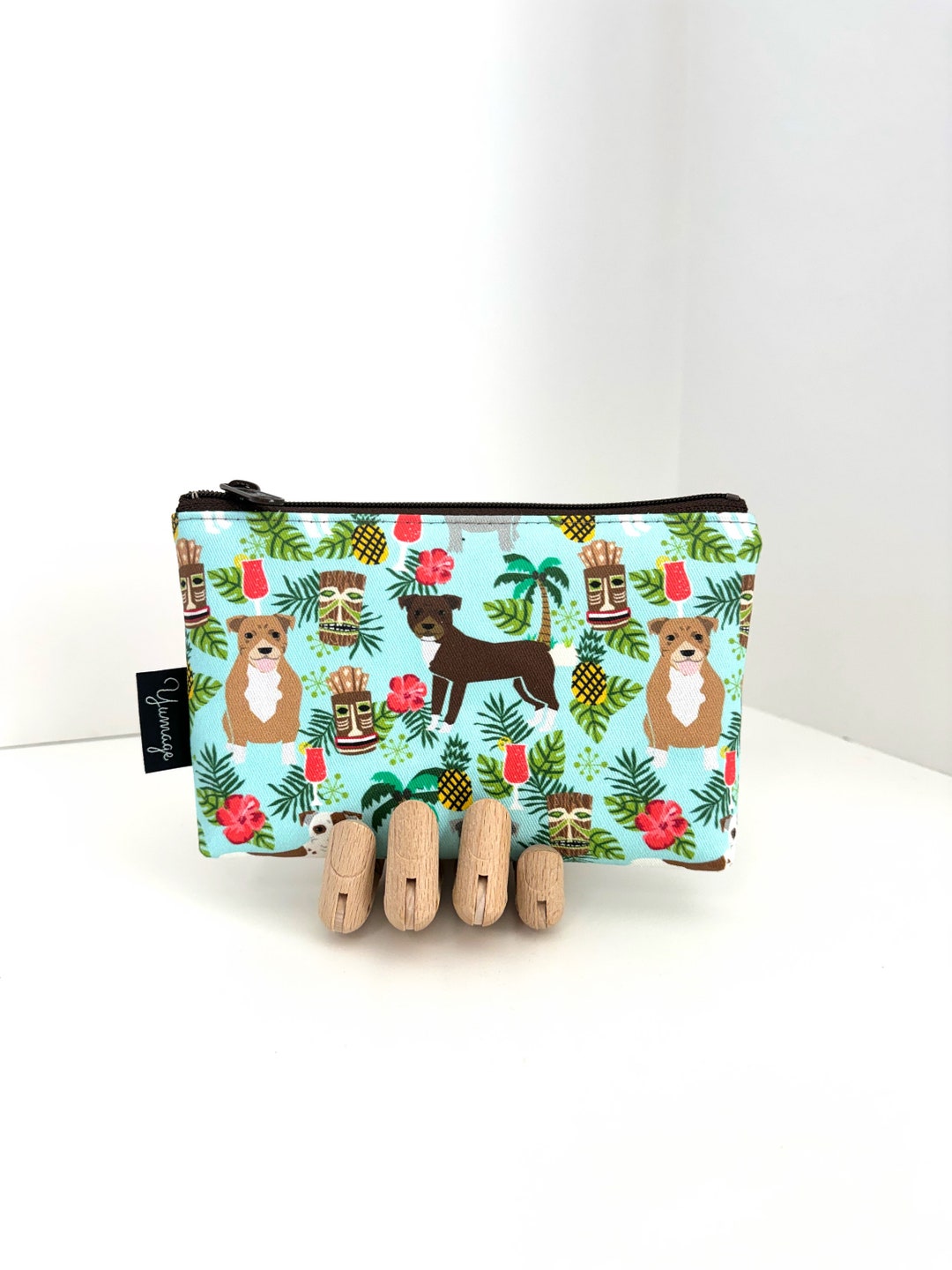 Pitbull Tropical Tiki Small Essential Pouch / Makeup Bag / Zipper Pouch ...