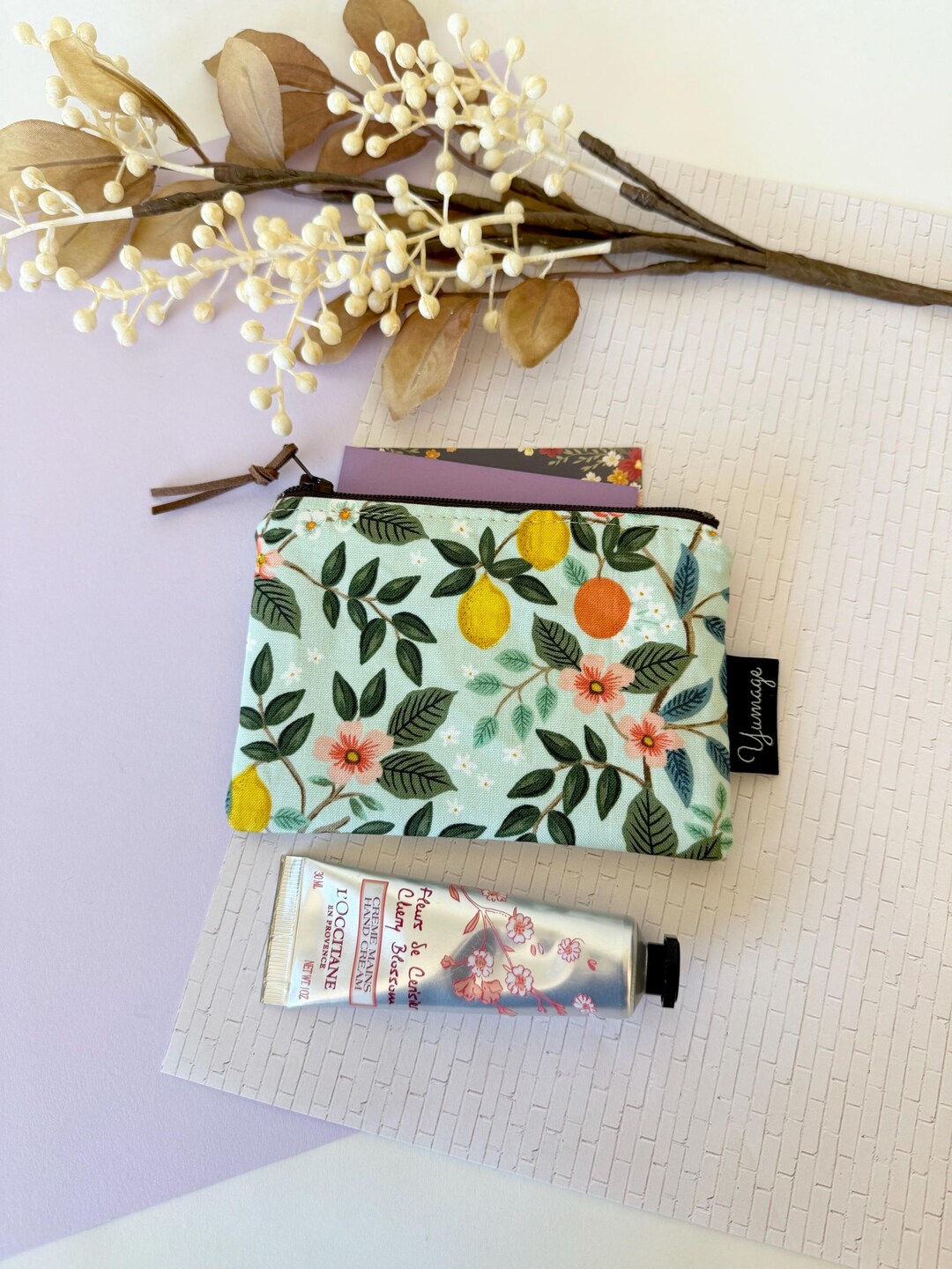 Clearance Small Citrus Grove Mint Zipper Pouch 5.25x3.5" - Etsy