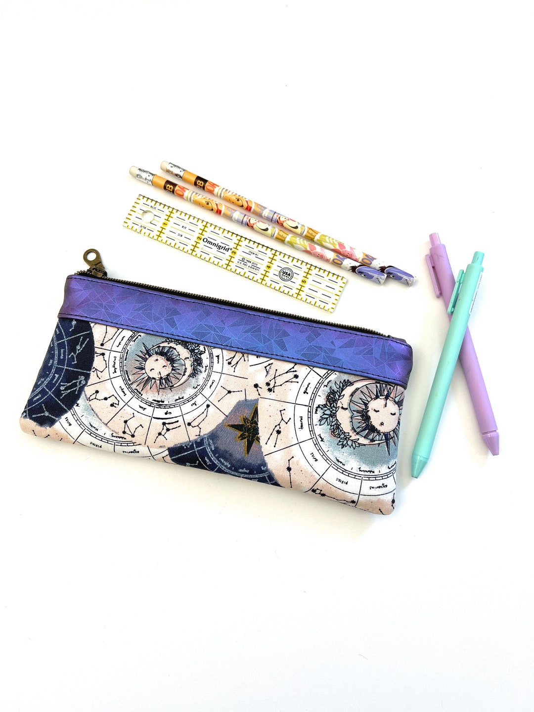 Clearance Celestial Moon and Sun Pen Case / Medium Size - Etsy