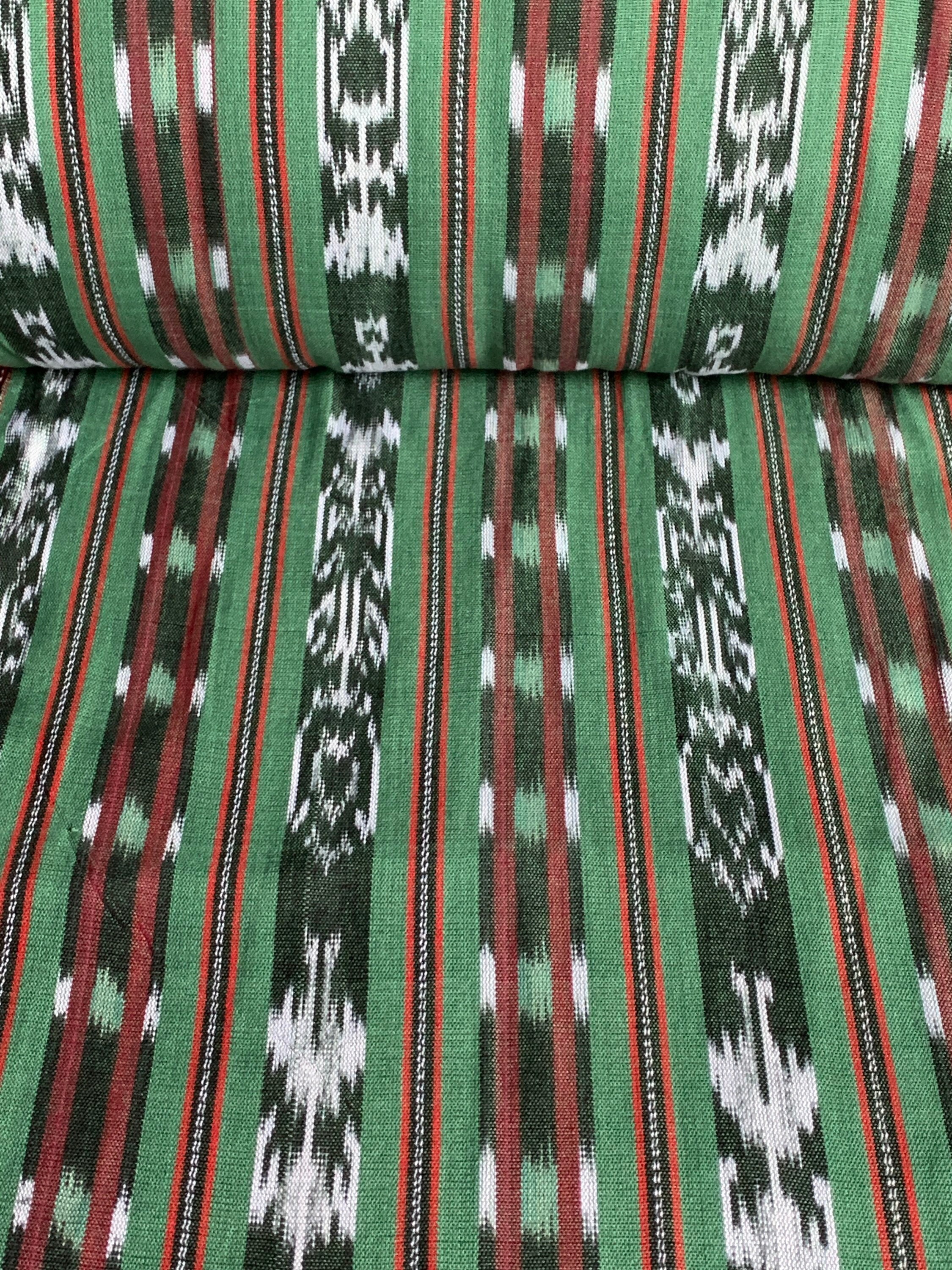 NEW Green Ikat 103 Mayan Fabric 100% Cotton Handwoven - Etsy Australia