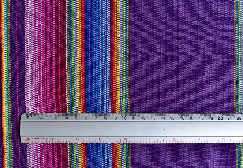 Mexican Fabric 125 Handwoven 100% Cotton Rainbow Fabric | Etsy