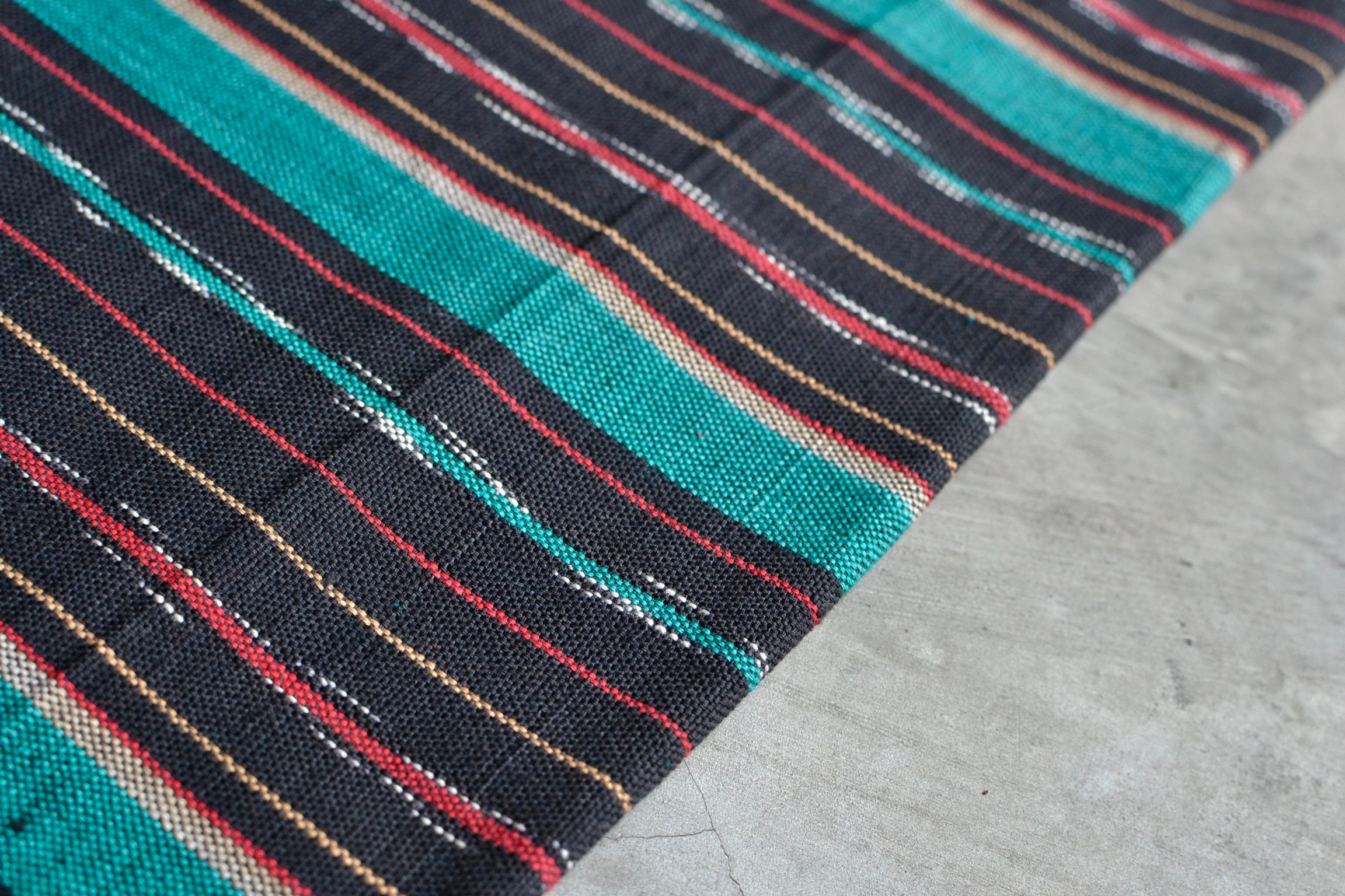 Handloomed Textile 12 100% Cotton Striped Fabric from | Etsy