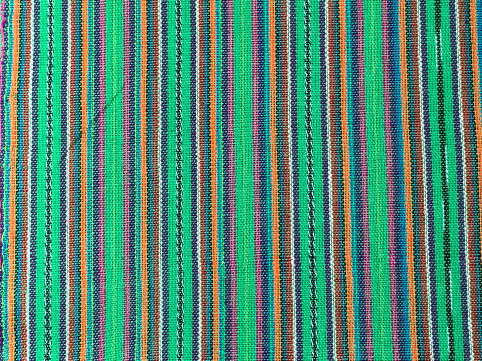 NEW Green Striped Fabric 175 Ethnic Fabric From - Etsy