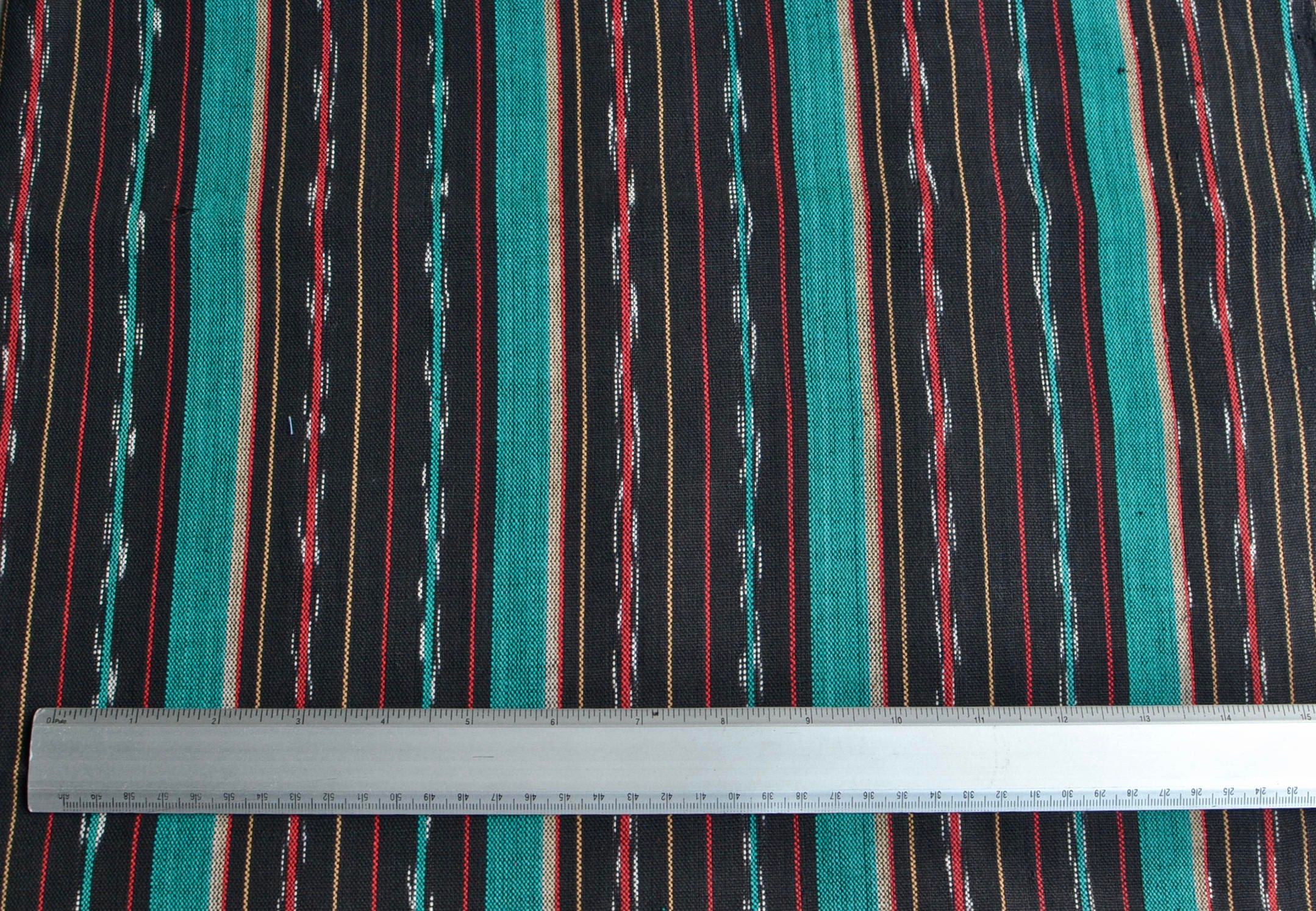 Handloomed Textile 12 100% Cotton Striped Fabric from | Etsy