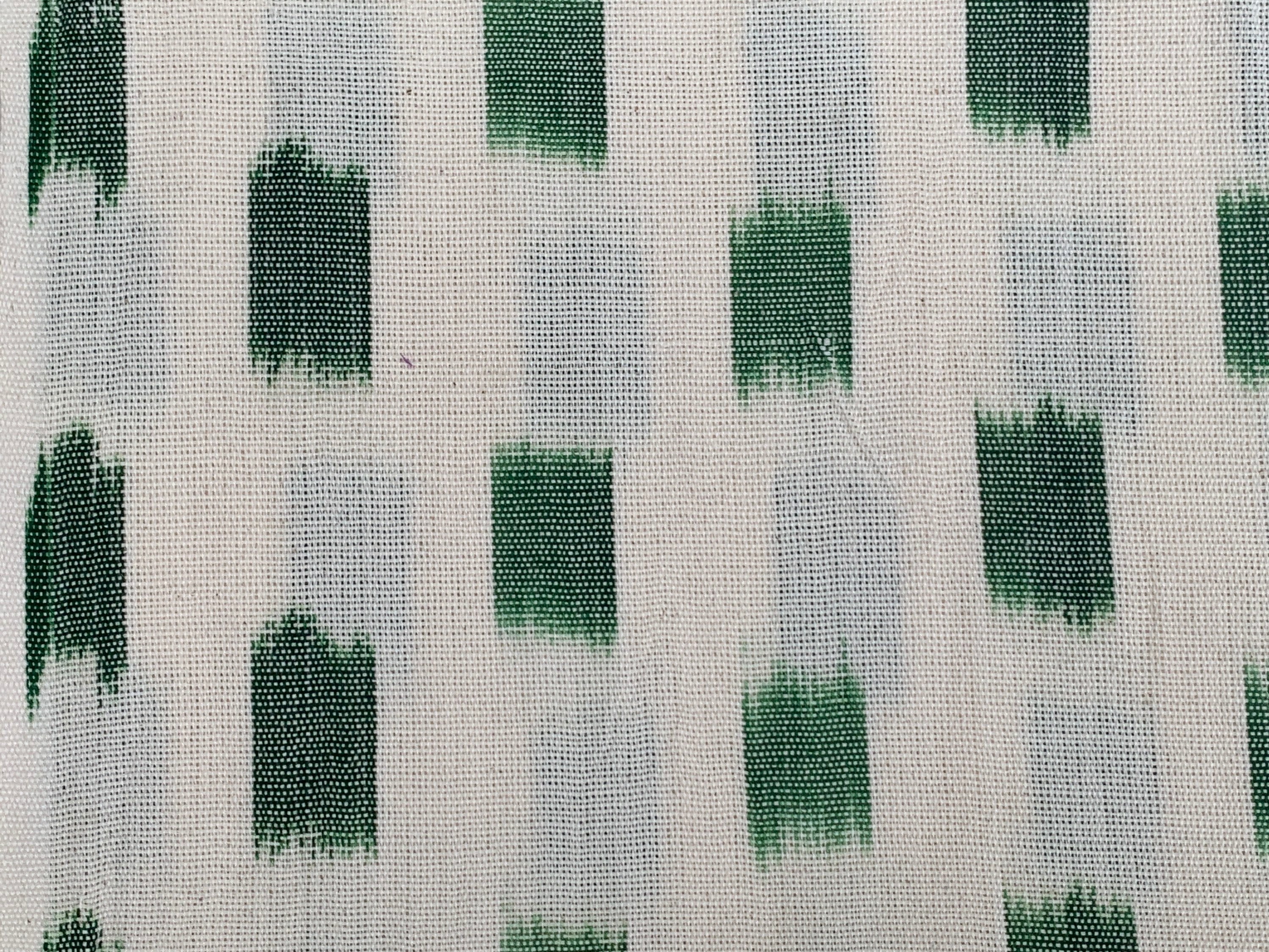 NEW White and Green Ikat Fabric 200 Ethnic Fabric from | Etsy