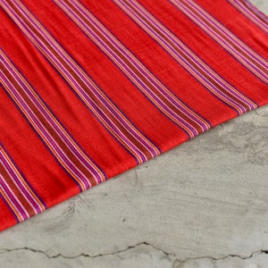 Red Striped Fabric (#130) - Red Striped Traditional Guatemalan Fabric ...