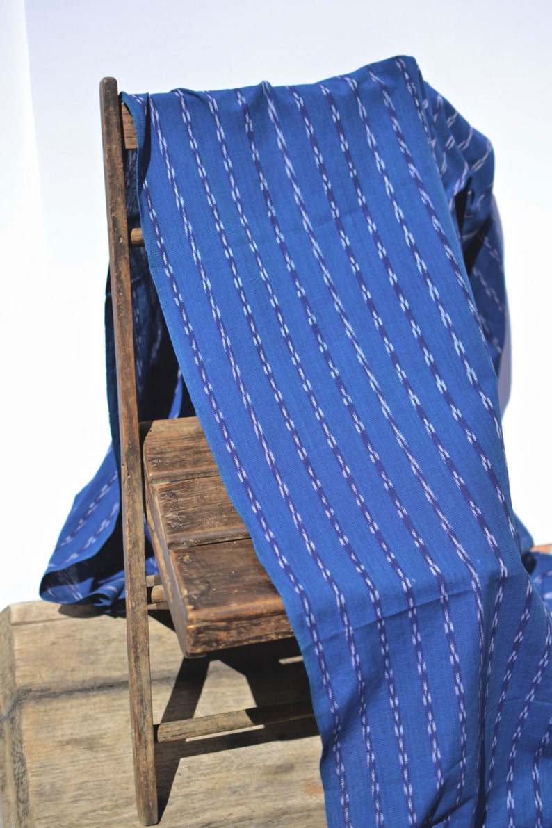 Blue Handmade Fabric 35 From Guatemala 100% Cotton Sold - Etsy