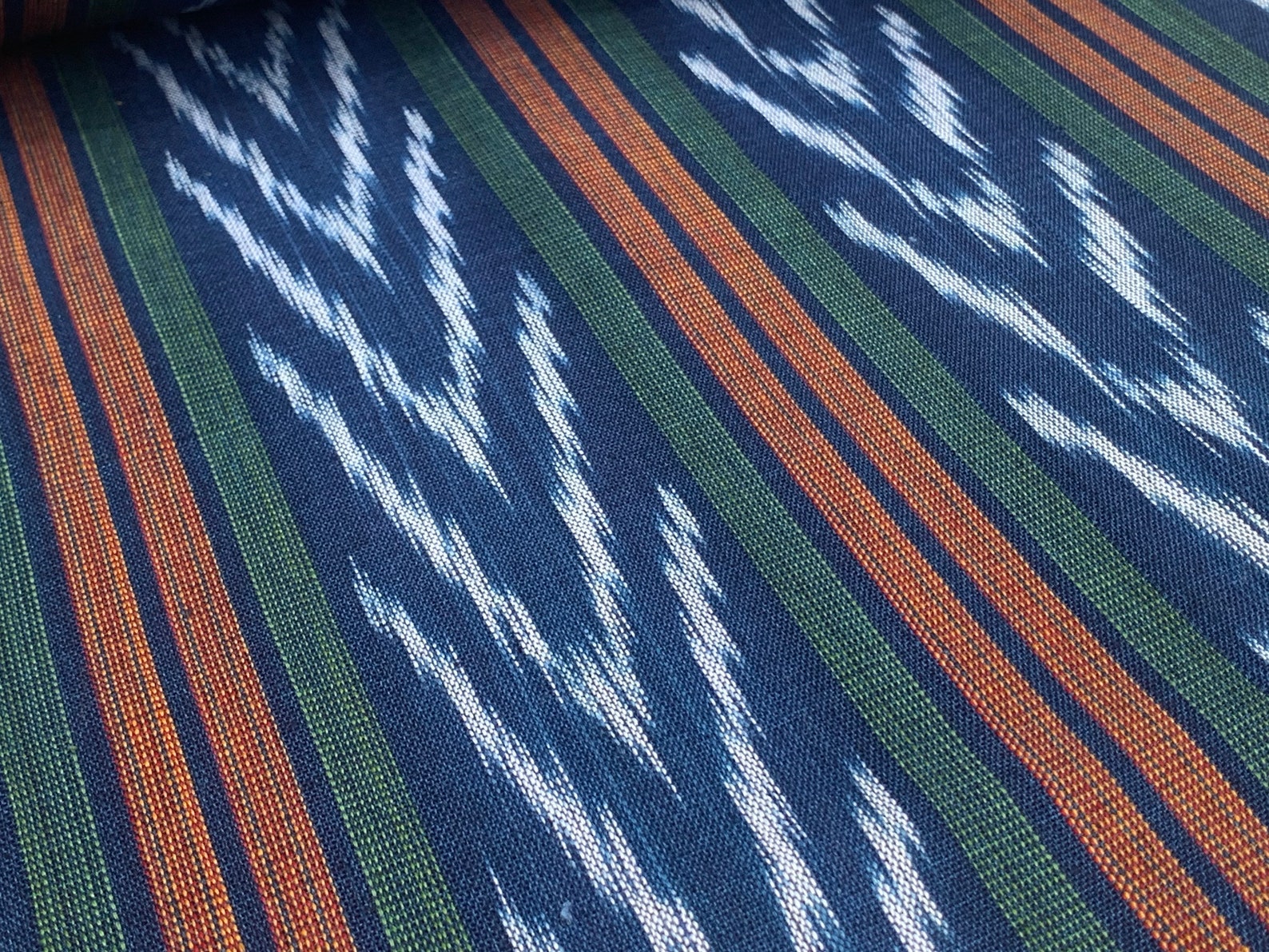 Guatemalan Fabric 144 Blue Ikat Fabric Fabric by Yard - Etsy