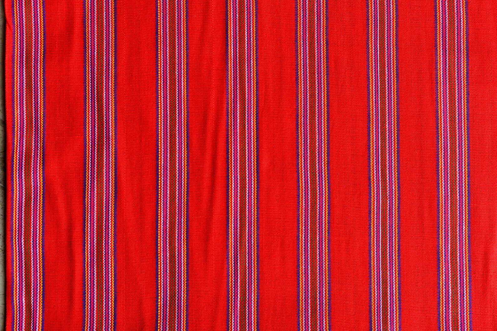 Red Striped Fabric 130 Red Striped Traditional Guatemalan | Etsy