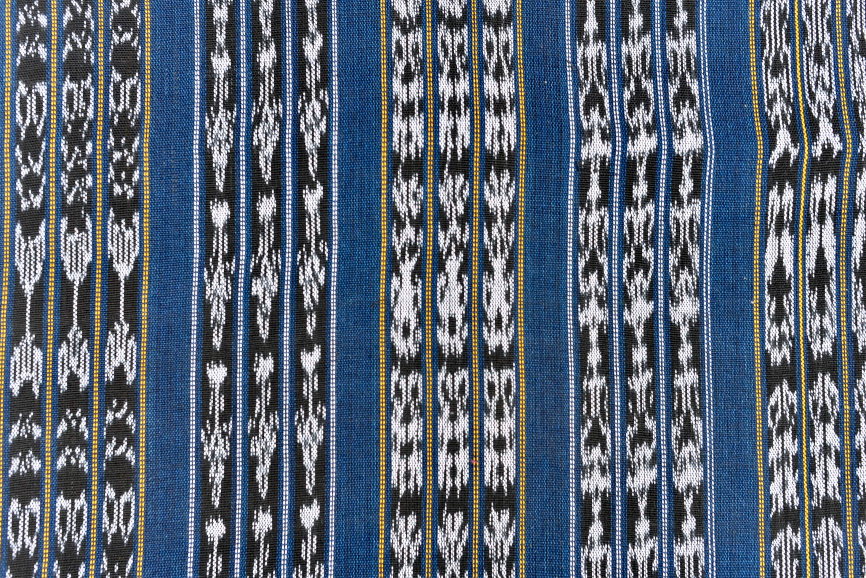 NEW Blue White Ikat Handmade Fabric 166 from Guatemala | Etsy