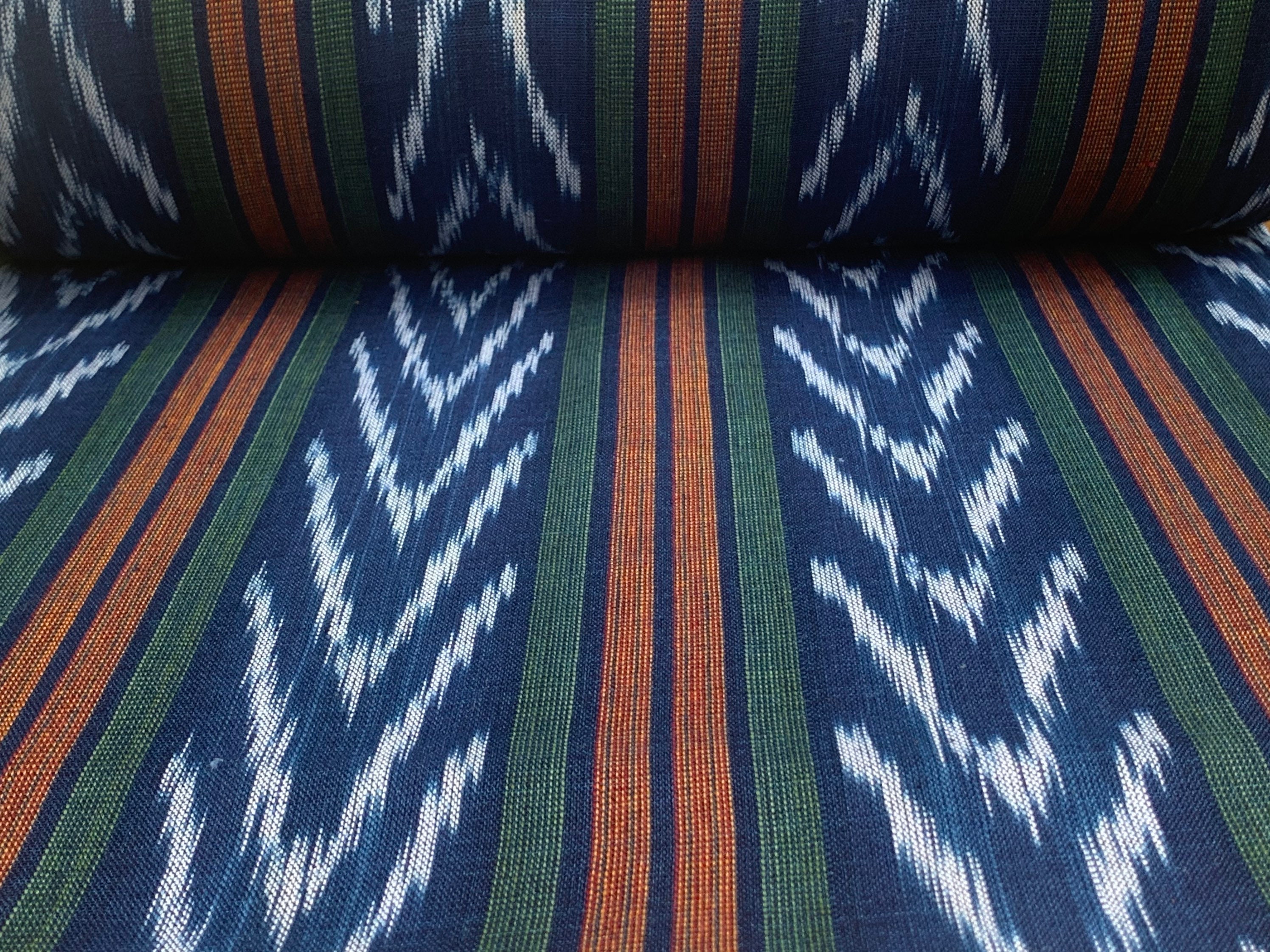Guatemalan Fabric 144 Blue Ikat Fabric Fabric by Yard | Etsy