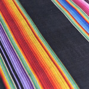 Mexican Fabric (#124) - Handwoven 100% Cotton - Rainbow Fabric Sold by ...