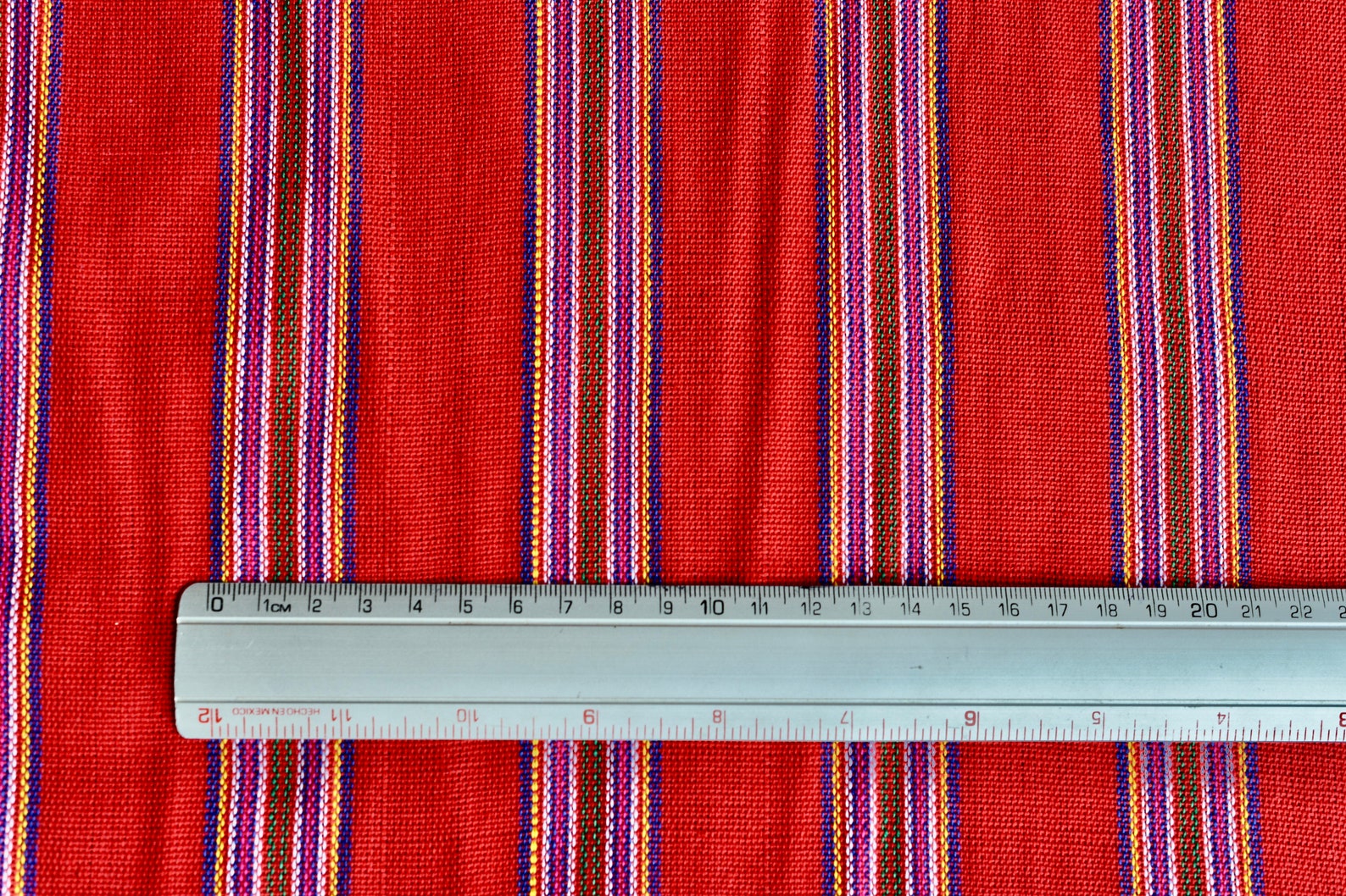 Red Striped Fabric 130 Red Striped Traditional Guatemalan | Etsy