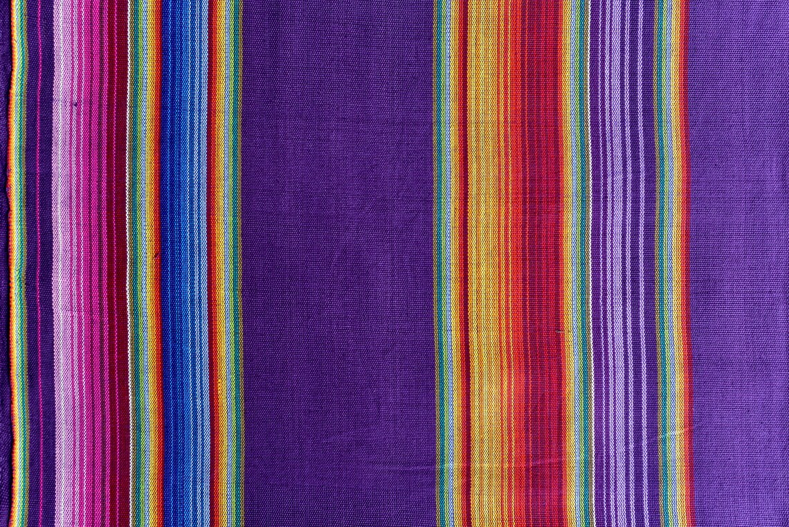 Mexican Fabric 125 Handwoven 100% Cotton Rainbow Fabric | Etsy