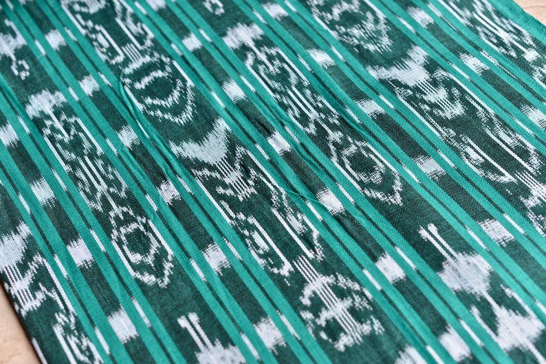 Green Ikat Fabric 131 Ethnic Fabric From Guatemala - Etsy