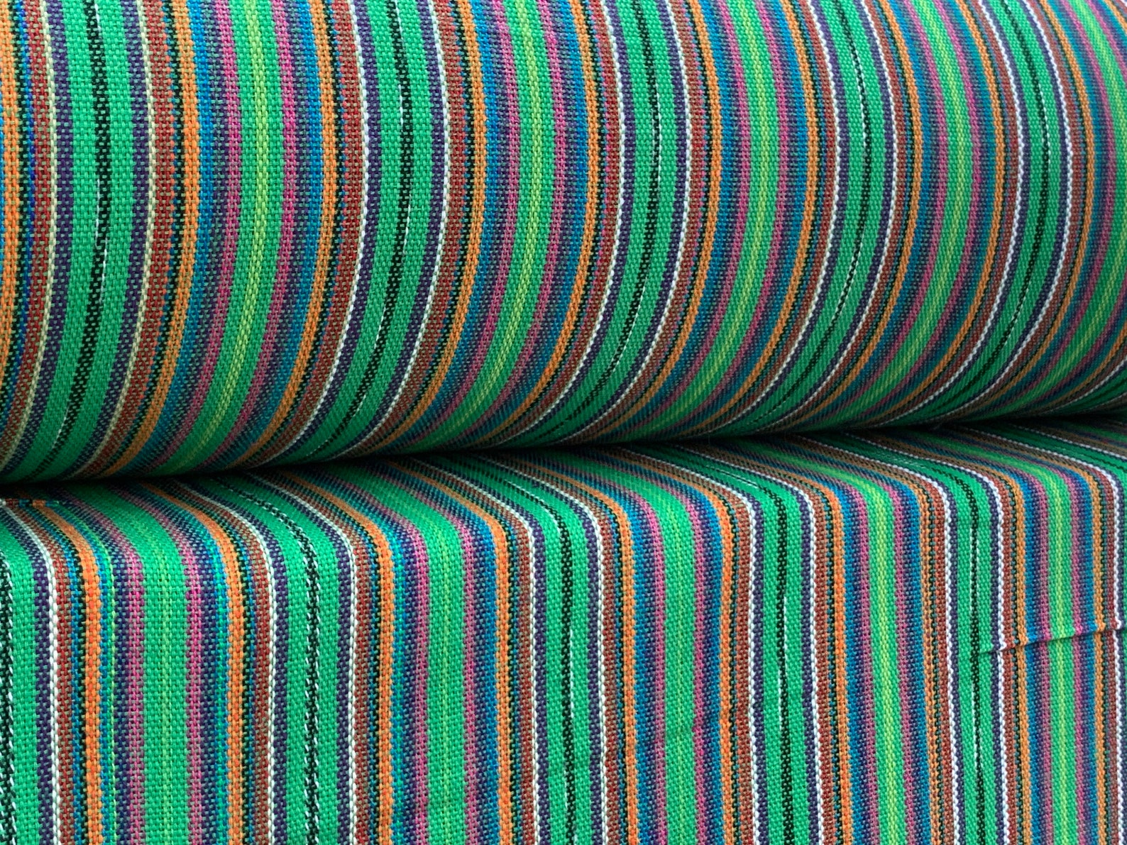 NEW Green Striped Fabric 175 Ethnic Fabric From - Etsy