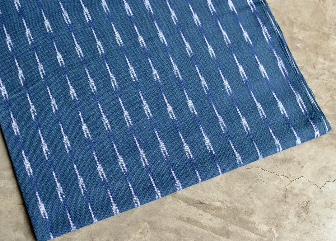 Blue Handmade Fabric (#35) From Guatemala - 100% Cotton - Sold by Yard ...