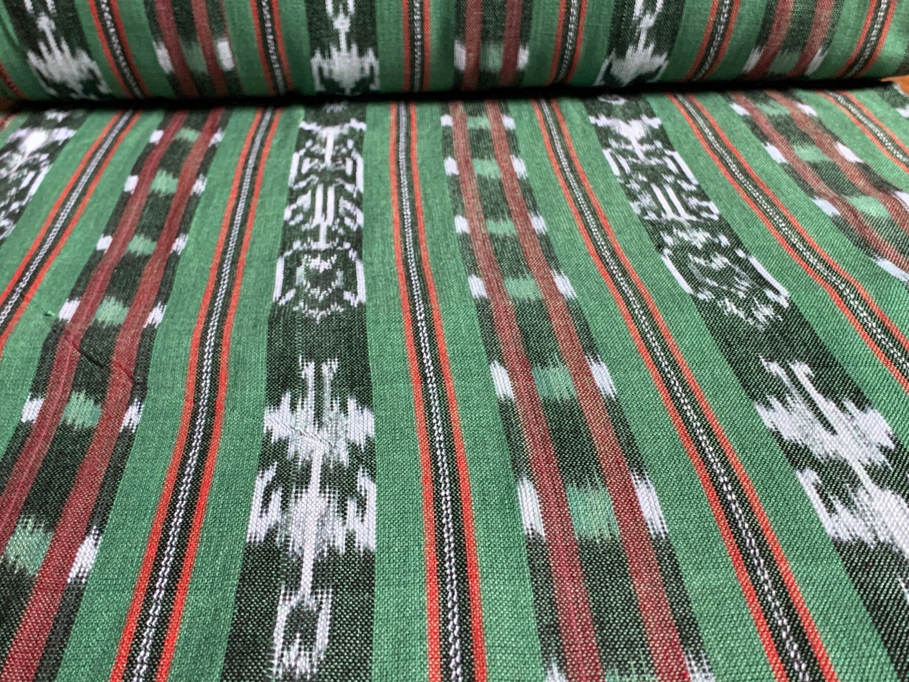 NEW Green Ikat 103 Mayan Fabric 100% Cotton Handwoven - Etsy Australia