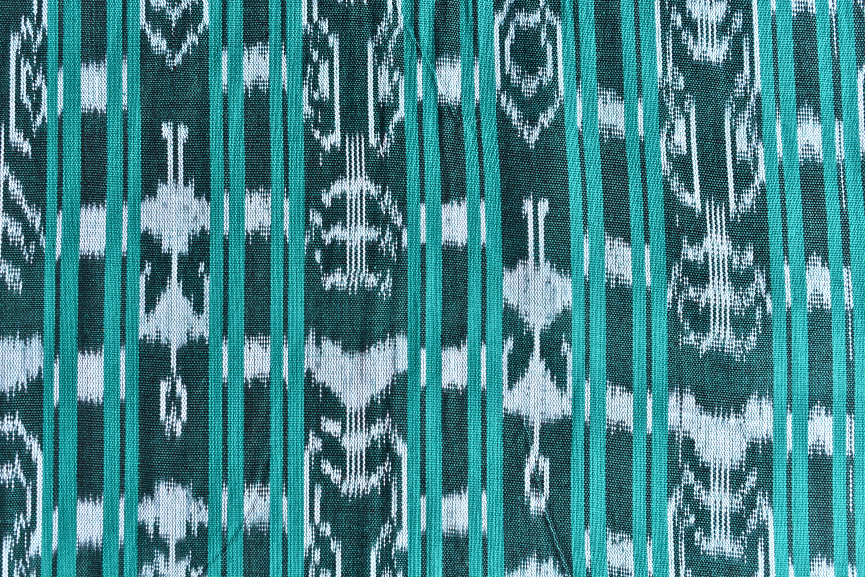 Green Ikat Fabric 131 Ethnic Fabric from Guatemala | Etsy