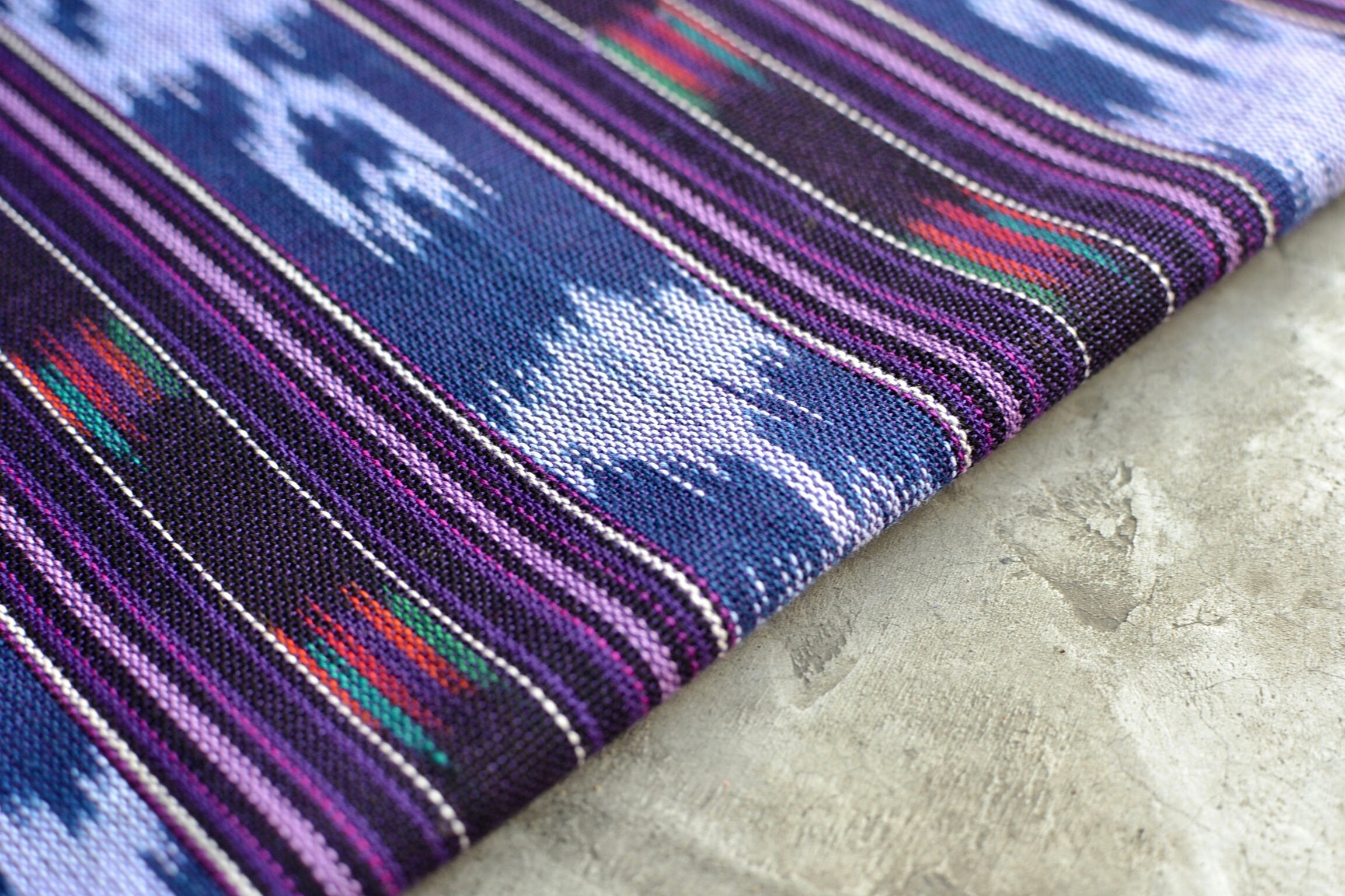 Guatemalan Fabric 80 Purple Ikat Fabric Fabric by Yard | Etsy