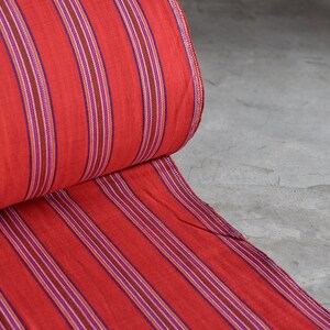 Red Striped Fabric (#130) - Red Striped Traditional Guatemalan Fabric ...