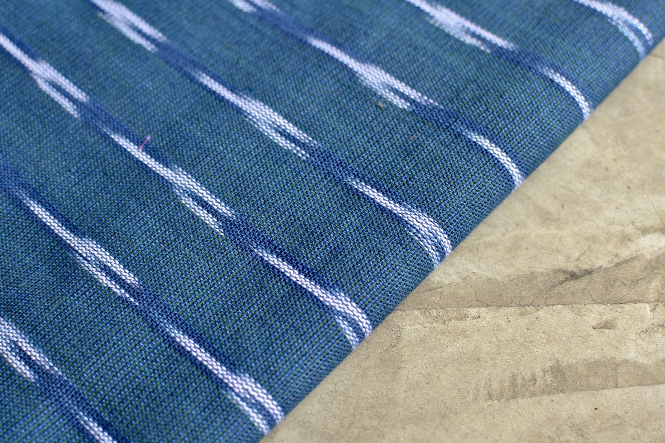 Blue Handmade Fabric 35 from Guatemala 100% Cotton Sold | Etsy