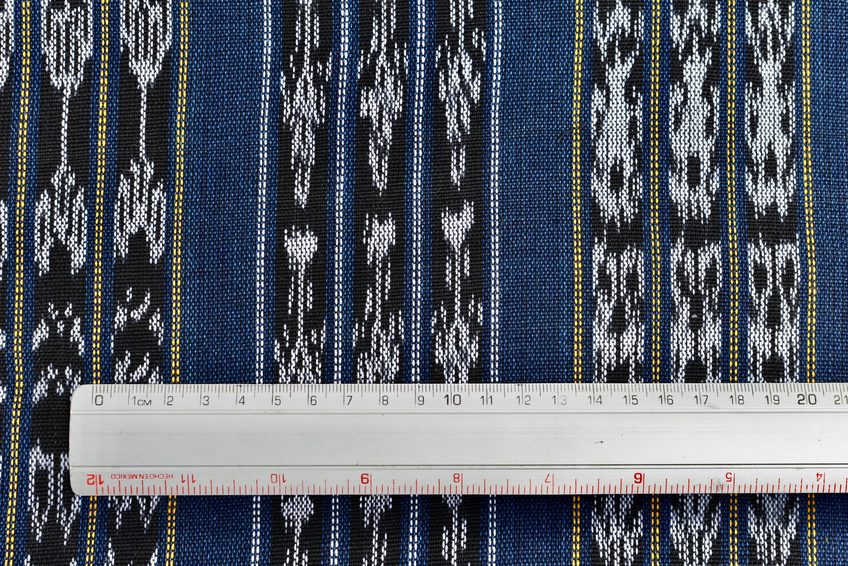 NEW Blue White Ikat Handmade Fabric 166 from Guatemala | Etsy